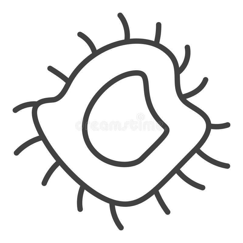 Dangerous Microbe Vector Concept Outline Simple Icon or Symbol Stock ...