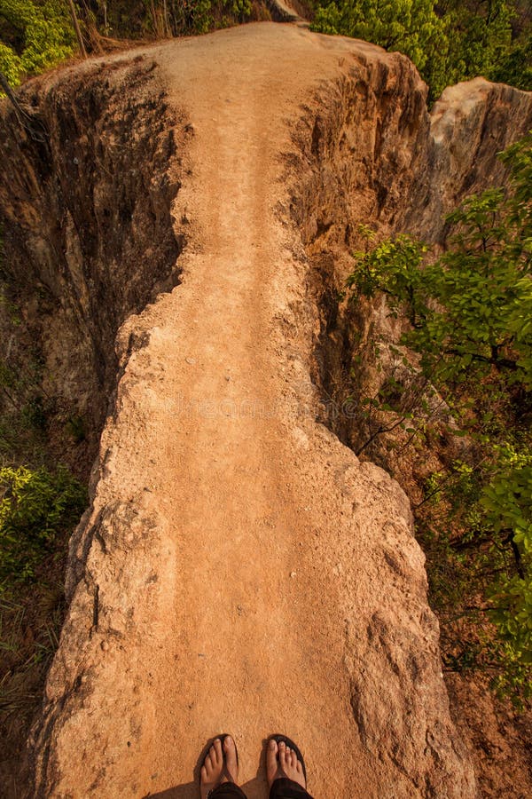 Dangerous Narrow Cliffside Mountain Road Stock Image - Image of ...