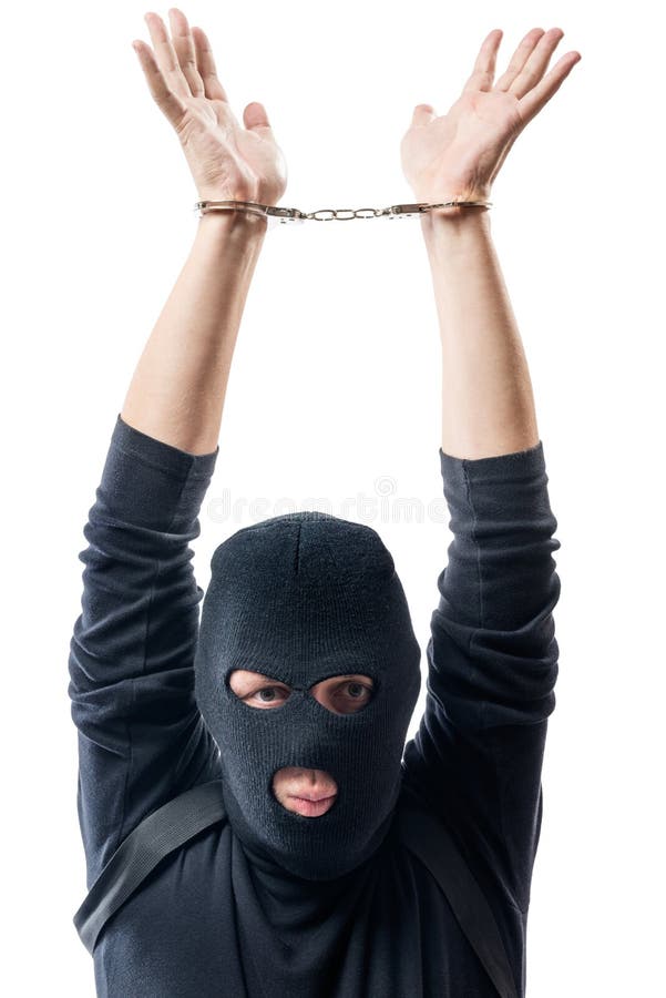 Arms On The Face, With A Handcuffs On The Hands Stock Photo - Image of ...