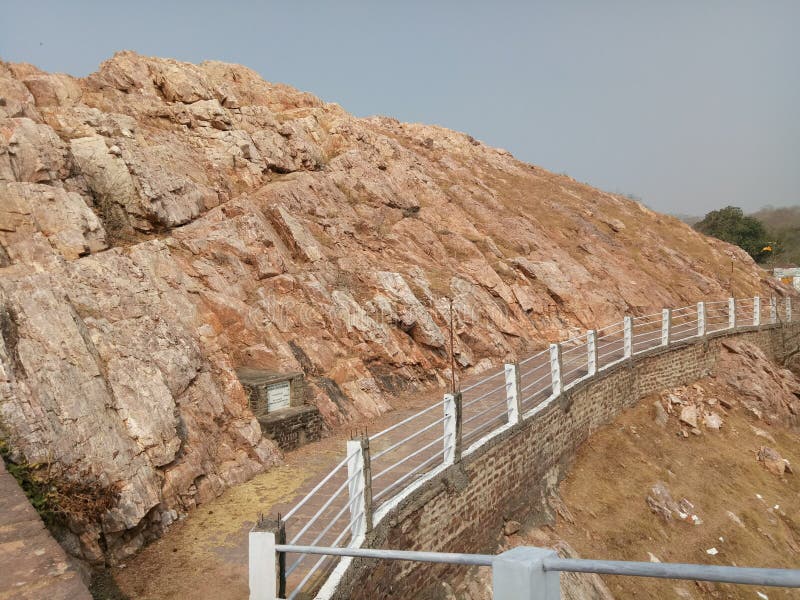 Dangerous Path To Walk Near Dame. Stock Photo - Image of shivpuri ...