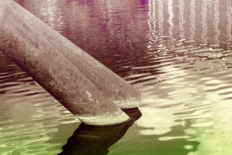 Dangerous Pollution of the Environment Stock Photo - Image of pipes ...