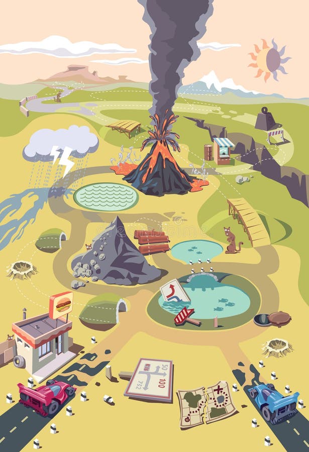 Dangerous Race in a Strange Hazardous World Stock Vector - Illustration ...