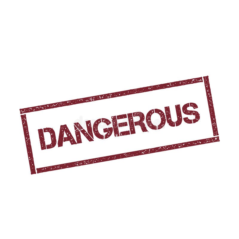 Dangerous Rectangular Stamp. Stock Vector - Illustration of imprint ...