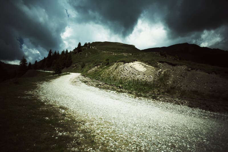 Dangerous road over hills stock photo. Image of road - 28904166