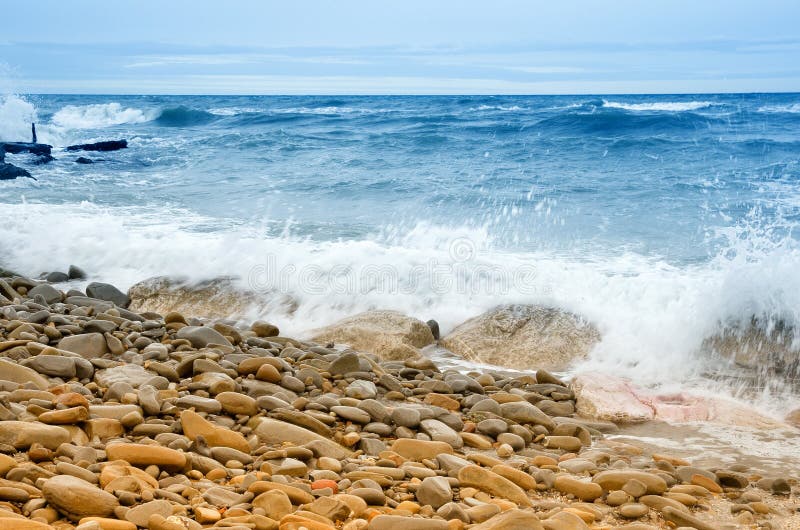 Dangerous sea stock image. Image of cyclone, beach, horizon - 52638925