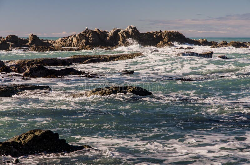 Dangerous sharp sea rocks stock image. Image of coastline - 43701219