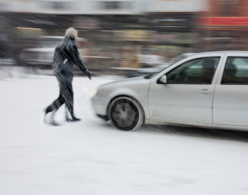 Dangerous Situation on Zebra Crossing Stock Photo - Image of violation ...
