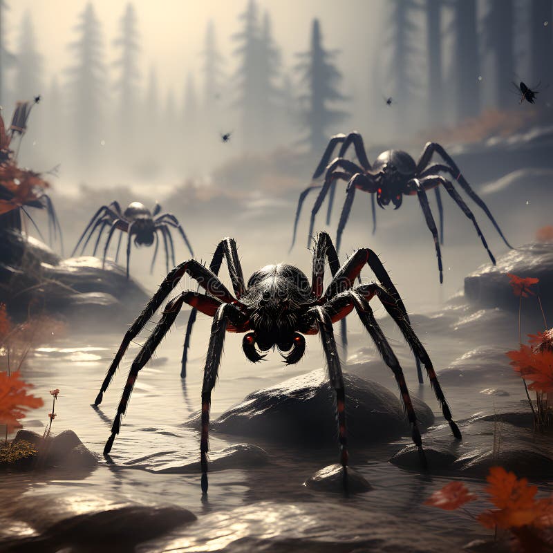 Dangerous Spider, Ai-generatet Stock Illustration - Illustration of ...