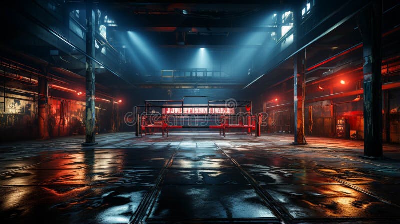 Dangerous Sport 3D Boxing Ring Stock Photo - Image of spotlight ...