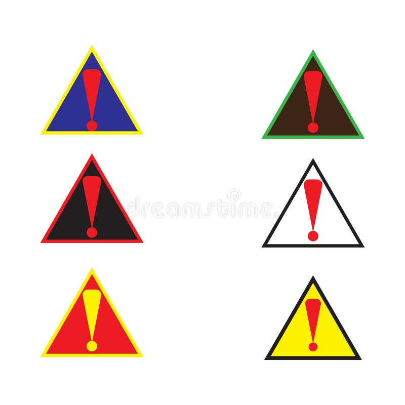 Dangerous Symbol with Triangle Stock Vector - Illustration of cartoon ...