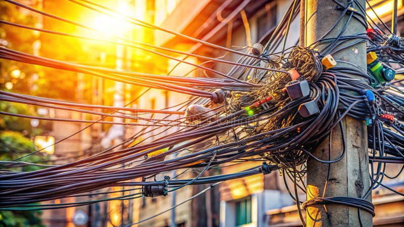Dangerous Tangled Power Lines Pose Significant Electrical Hazard and ...