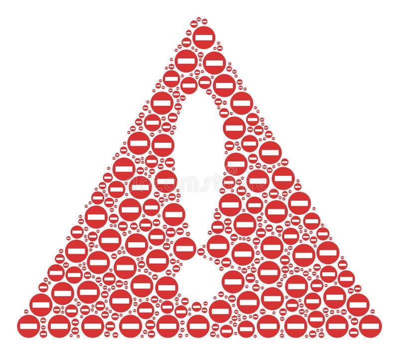 Dangerous Triangle Sign Pattern of Forbidden Access Items Stock Vector ...