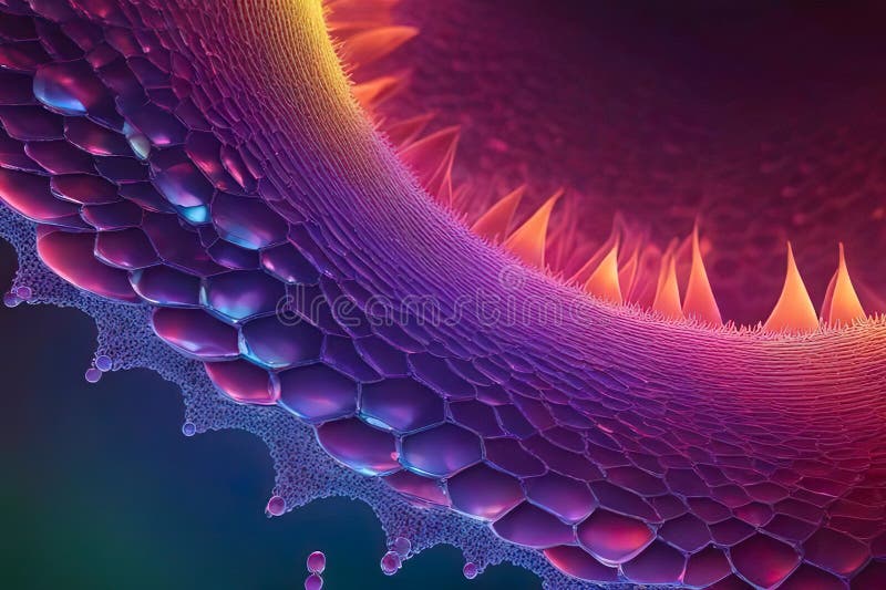 Dangerous Virus Cell Under a Microscope. Micro World. Stock ...