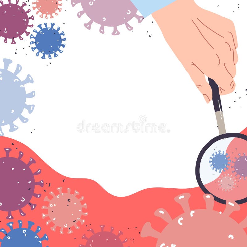 Dangerous Virus. Laboratory Infection Test. Vector Illustration Stock ...