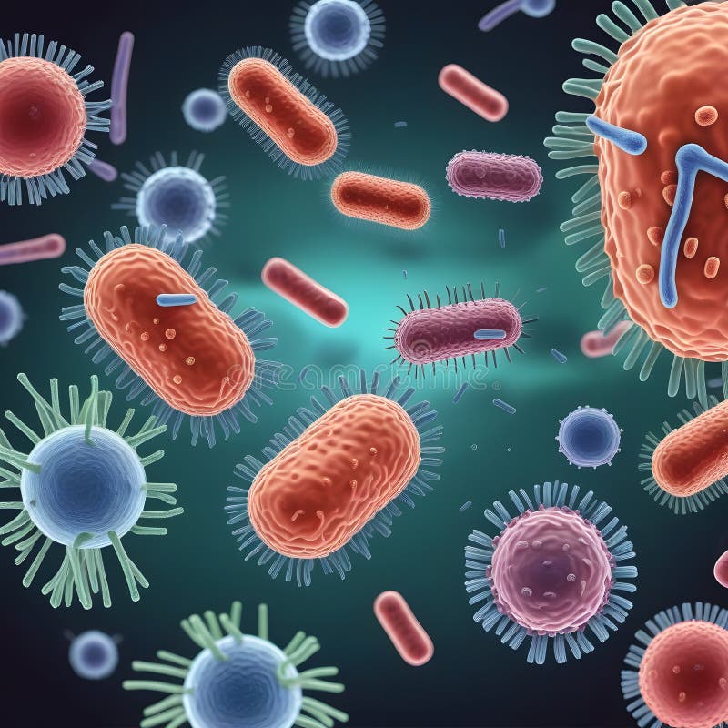 Danger Pathogens, AI-generatet Stock Illustration - Illustration of ...