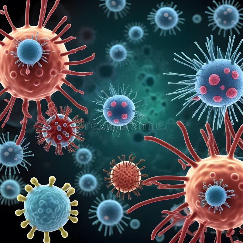 Danger Pathogens, AI-generatet Stock Illustration - Illustration of ...