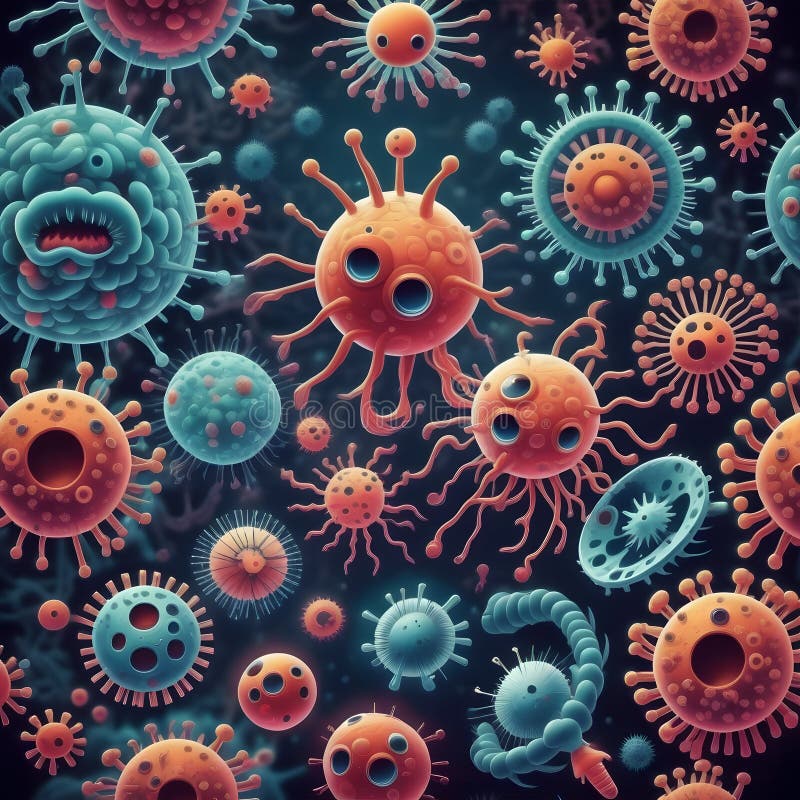 Danger Pathogens, AI-generatet Stock Illustration - Illustration of ...