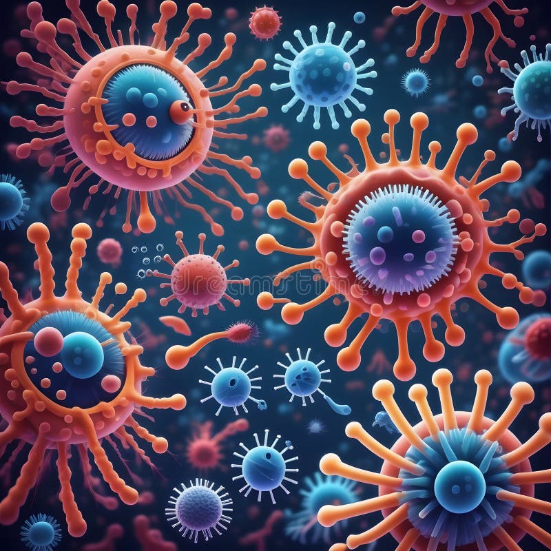 Danger Pathogens, AI-generatet Stock Illustration - Illustration of ...