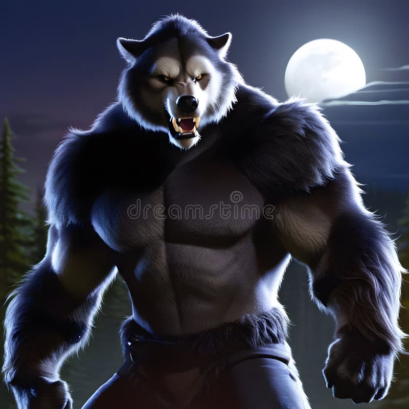 Dangerous Werefolf, Ai-generatet Stock Illustration - Illustration of ...
