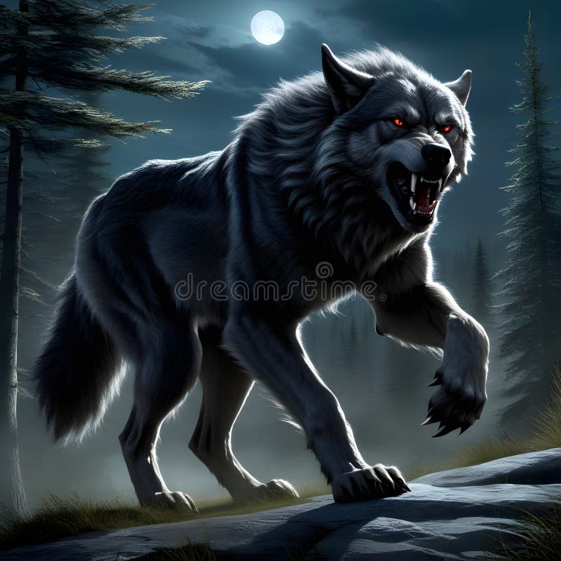 Dangerous Werefolf, Ai-generatet Stock Illustration - Illustration of ...