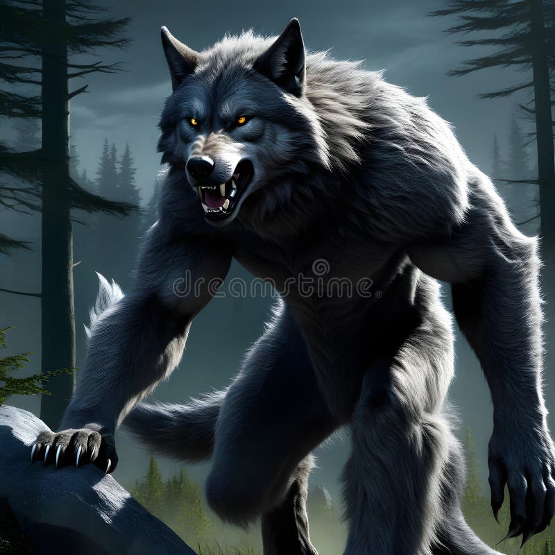 Dangerous Werefolf, Ai-generatet Stock Illustration - Illustration of ...