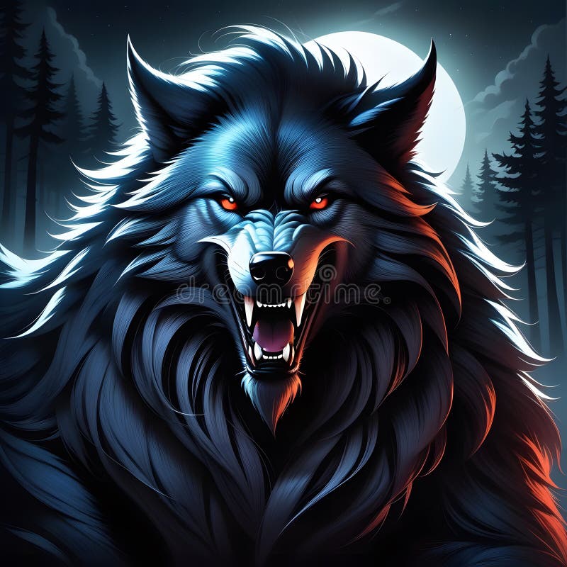 Dangerous Werefolf, Ai-generatet Stock Illustration - Illustration of ...
