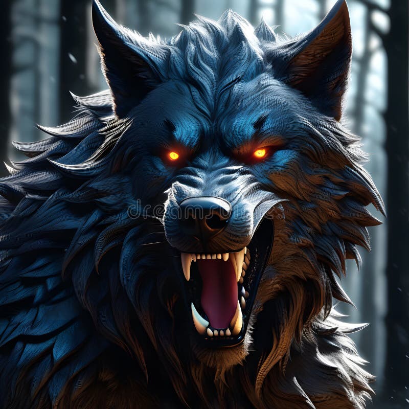 Dangerous Werefolf, Ai-generatet Stock Illustration - Illustration of ...