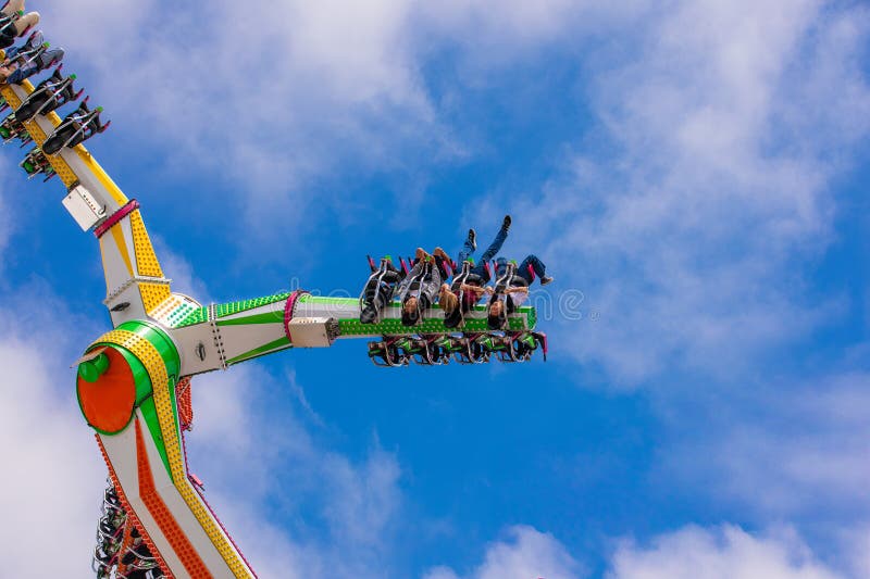 Scary Carnival Ride editorial stock image. Image of leisure - 343790334