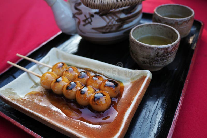 Dango with Green Tea Matcha Stock Photo - Image of green, matcha: 81691018