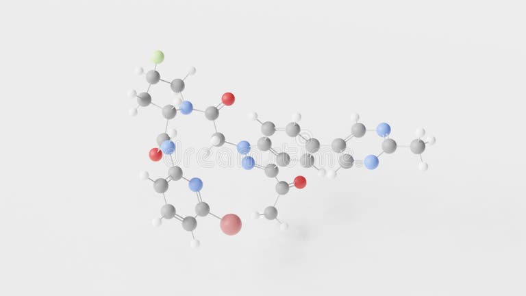 Danicopan Molecule 3d, Molecular Structure, Ball and Stick Model ...