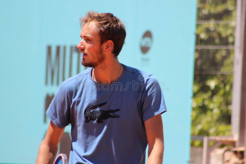 Daniil Medvedevpractice. Madrid Open 2019. Editorial Stock Image ...