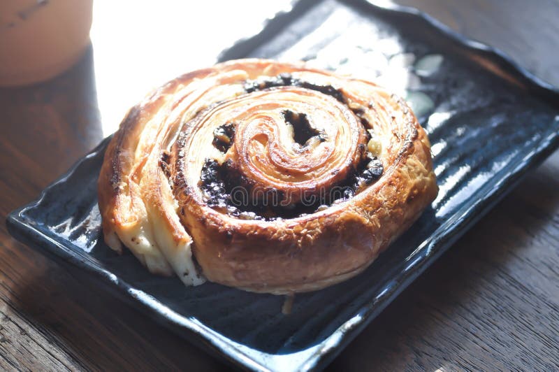 Danish, Danish Pastry or Chocolate Danish Stock Photo - Image of table ...