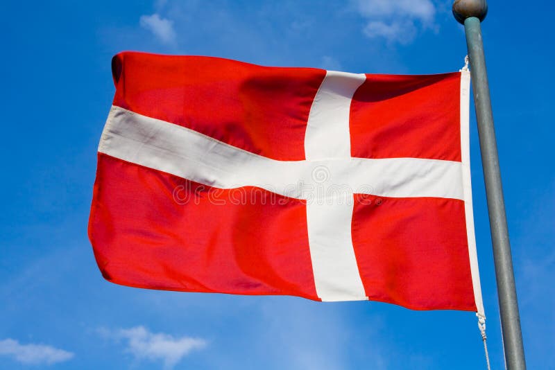 Danish Flag stock photo. Image of blowing, wind, denmark - 7744462