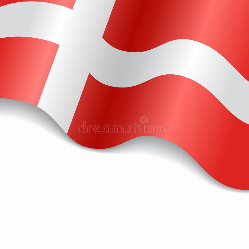 Danish Flag Wavy Abstract Background. Vector Illustration. Stock Vector ...