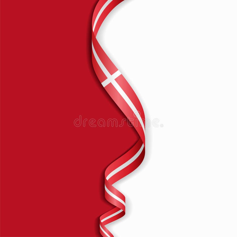 Danish Flag Wavy Abstract Background. Vector Illustration. Stock Vector ...