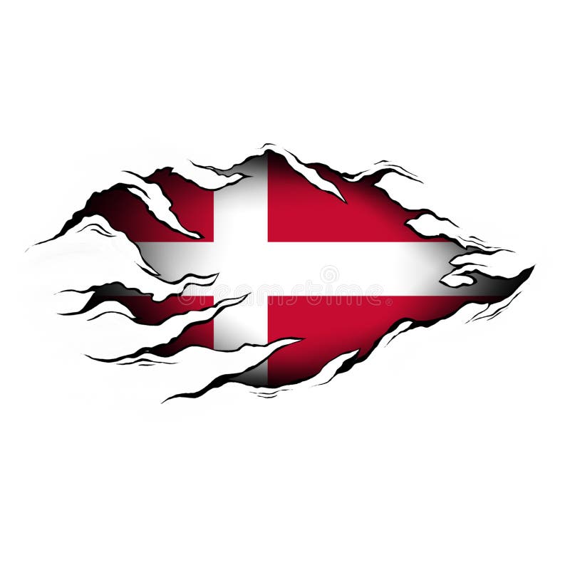 Danish Flag. stock illustration. Illustration of dannish - 179985023