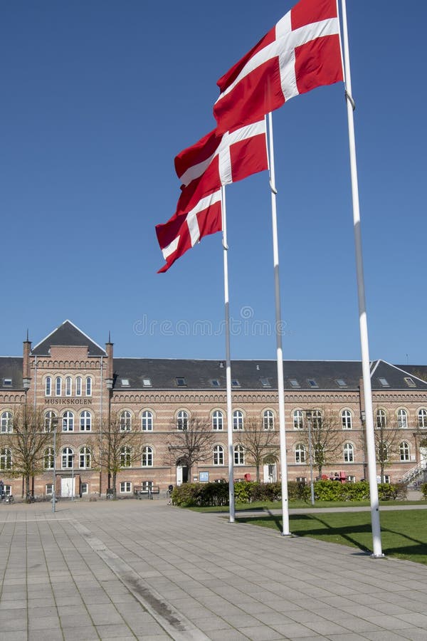 Danish flags editorial image. Image of denmark, economy - 136006070