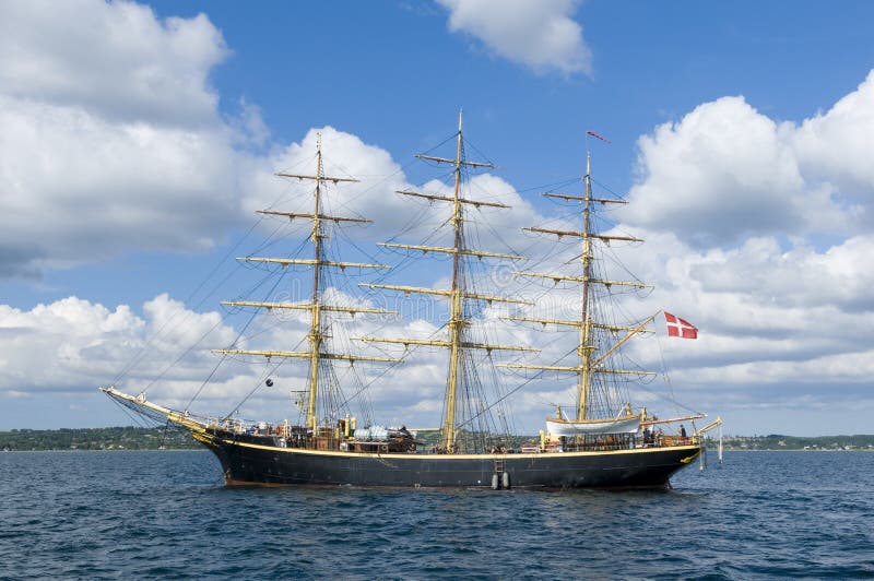Danish Fullrigger Georg Stage Editorial Photography - Image of anchored ...