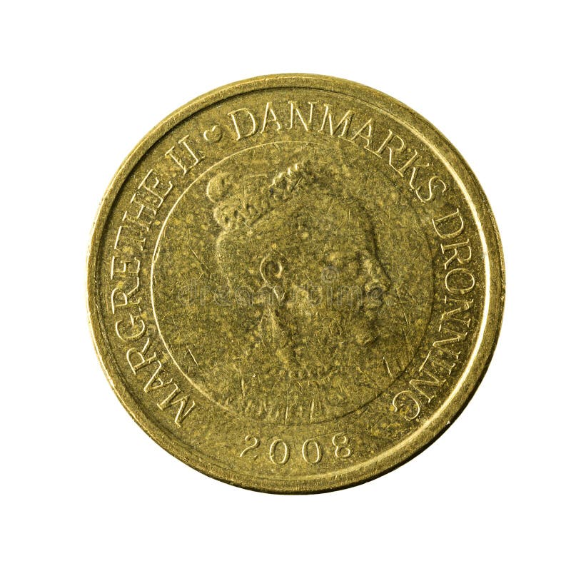 10 Danish Krone Coin 2008 Reverse Stock Photo - Image of financial ...