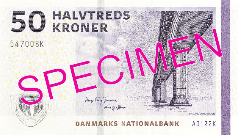 50 Danish Krone Note Obverse Stock Image - Image of closeup, concepts ...