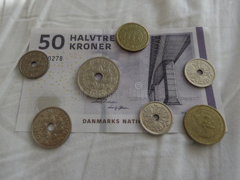 Danish Krone Notes and Coins, Denmark Stock Image - Image of danish ...