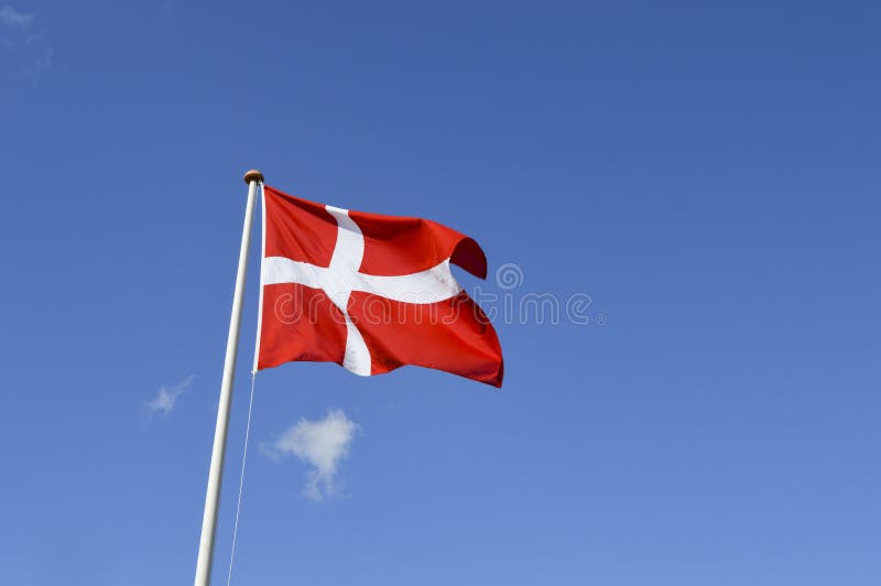 Danish National Flag stock image. Image of national - 280447945