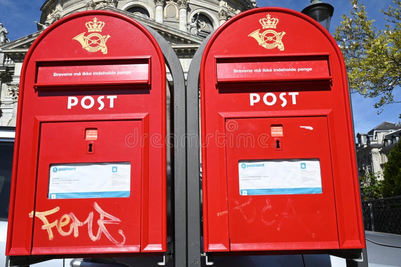 Danish Post Mailboxes Close Up Editorial Photo - Image of close ...