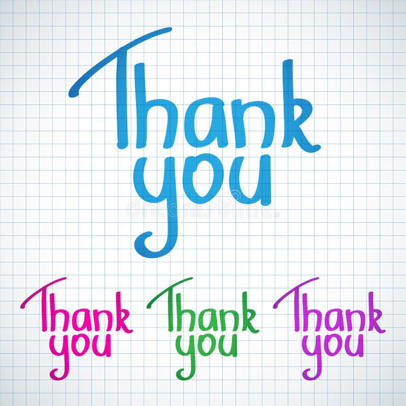Dank U Tekst Op Witte Achtergrond Stock Illustratie - Illustration of ...