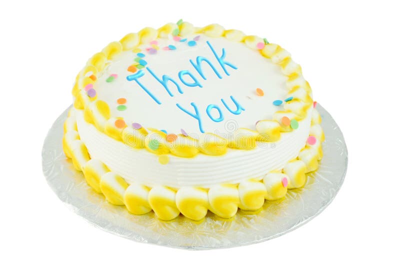 Dank u feestelijke cake stock afbeelding. Image of bakkerij - 9921669