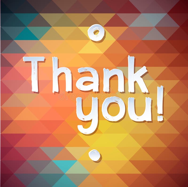 DANK U Vector Lettering vector illustratie. Illustration of gelukwensen ...