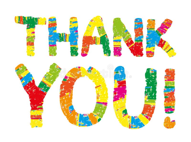 Bedankt, Kleurrijke Abstracte Letters. Vector Illustratie ...