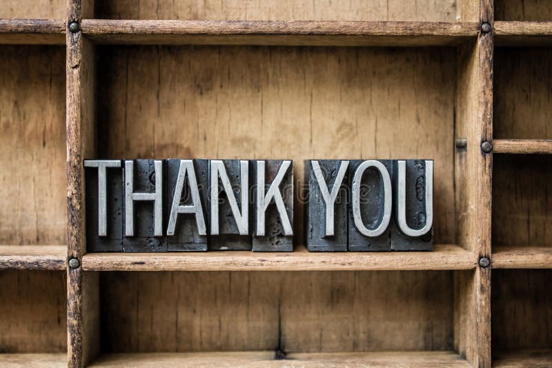 Dank U Letterzetseltype in Lade Stock Foto - Image of dankbaarheid ...