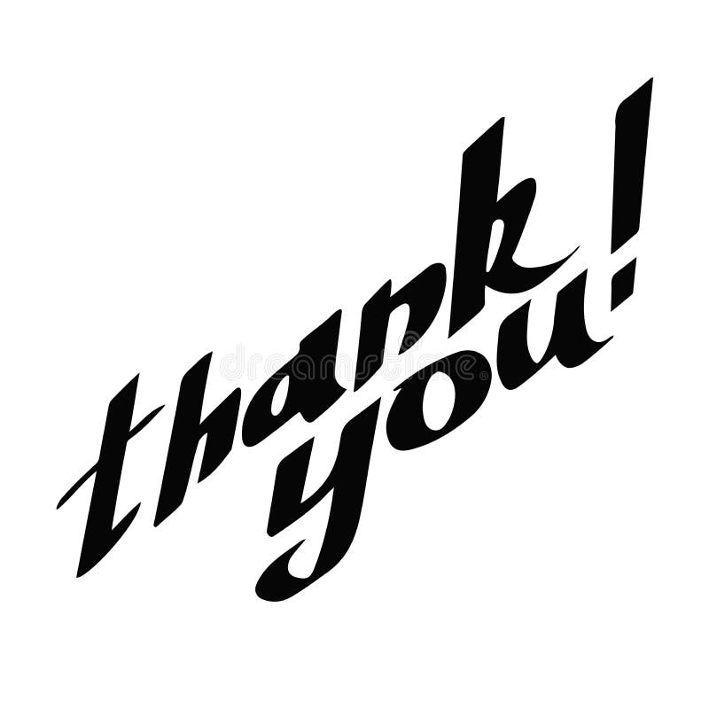 Dank U Met De Hand Geschreven Vectorillustratie Stock Illustratie ...