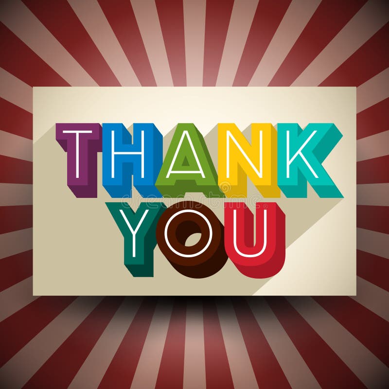 Dank U Uitstekende Kaartvector Vector Illustratie - Illustration of ...